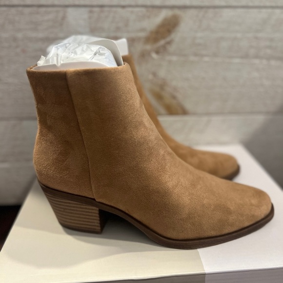 bp | Shoes | Bp Womens Beige Sand Faux Suede Wallis Western Ankle ...